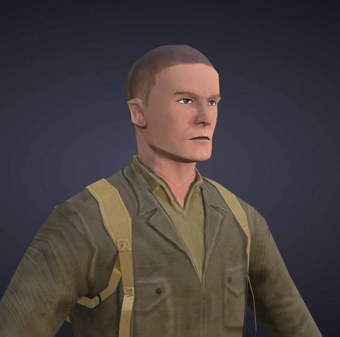 Super Low Poly US WW2 GI Soldier Character Model 3D Model - TurboSquid ...