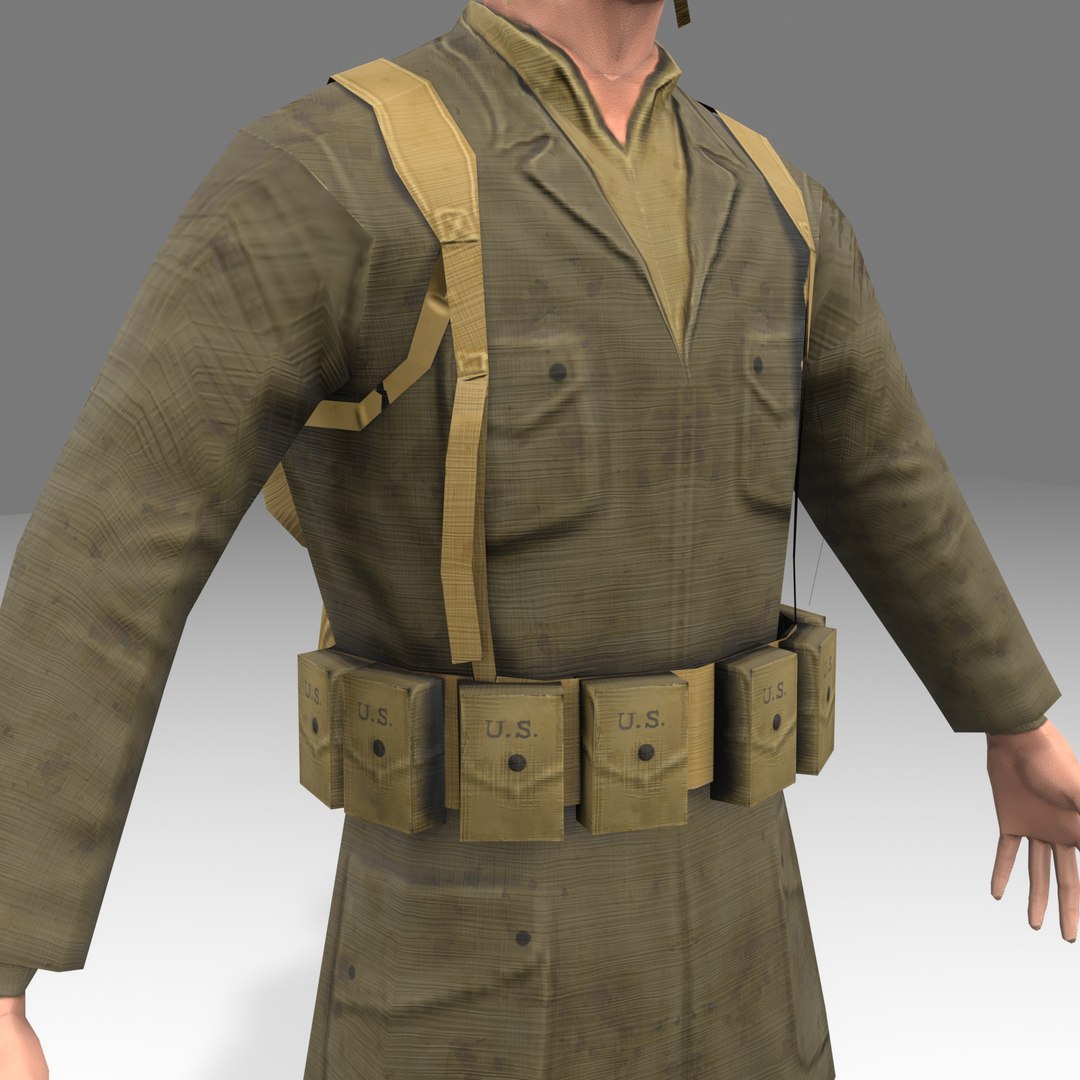 Super Low Poly US WW2 GI Soldier Character Model 3D Model - TurboSquid ...