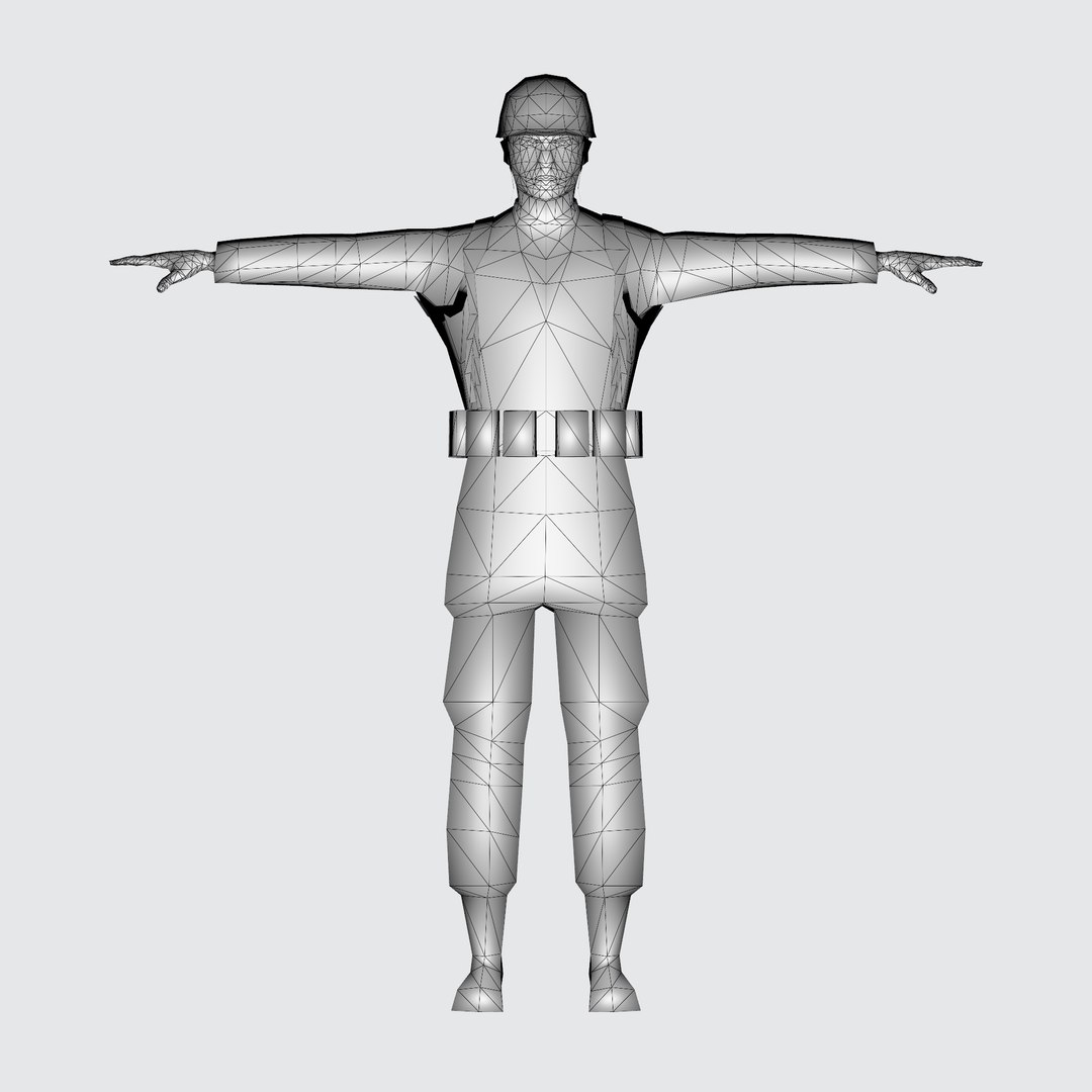 Super Low Poly US WW2 GI Soldier Character Model 3D Model - TurboSquid ...