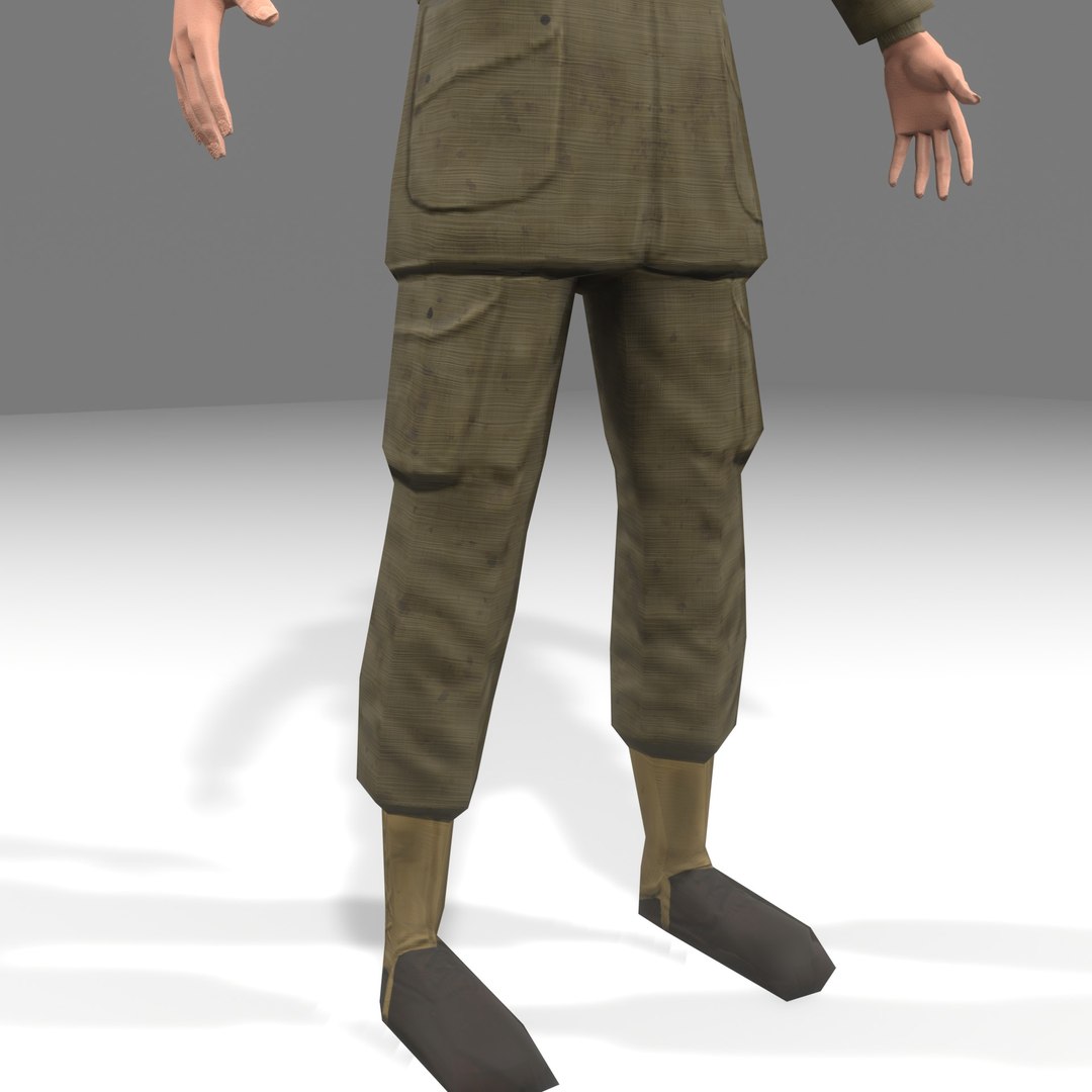 Super Low Poly US WW2 GI Soldier Character Model 3D Model - TurboSquid ...