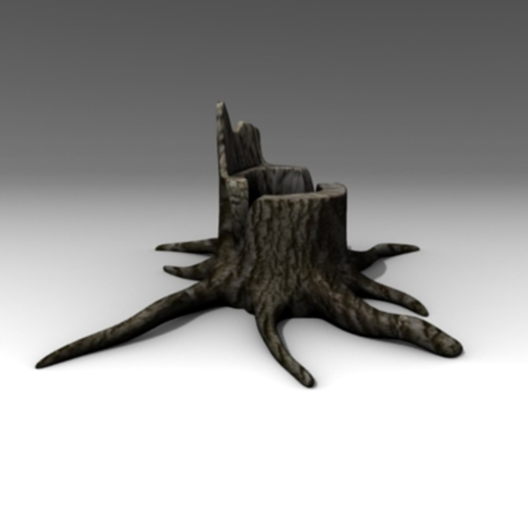3d Tree Stump Model