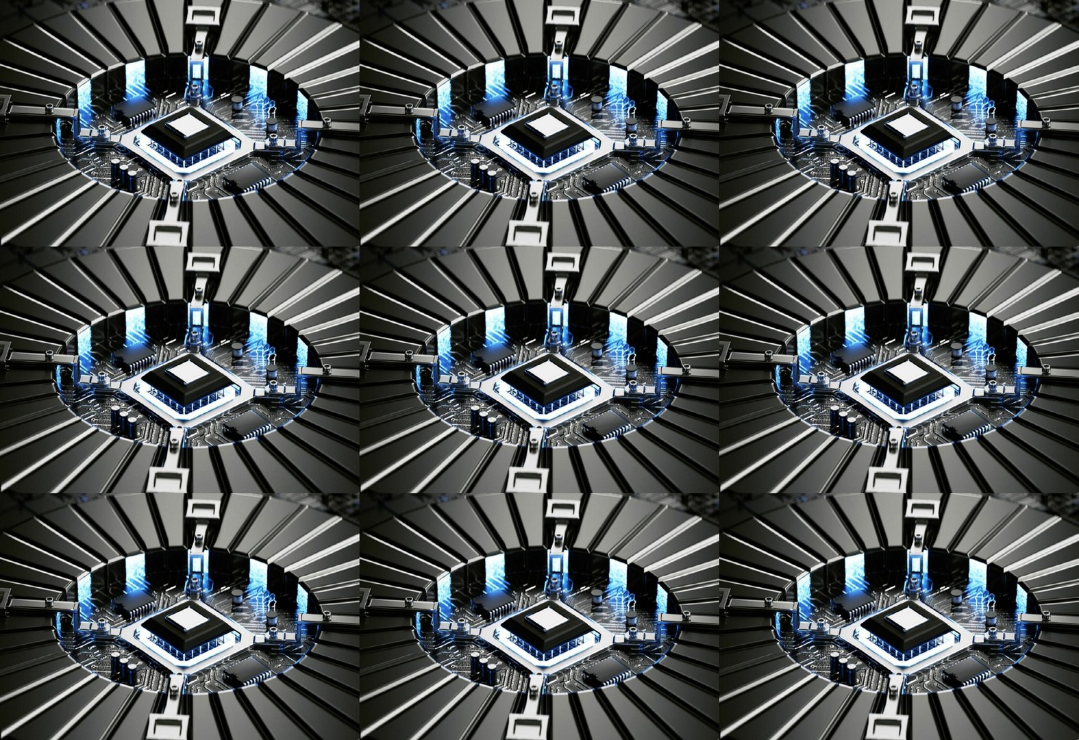 3D Human Brain Intelligent Dark Industry Wind Chip 5G AI Light Emitting ...