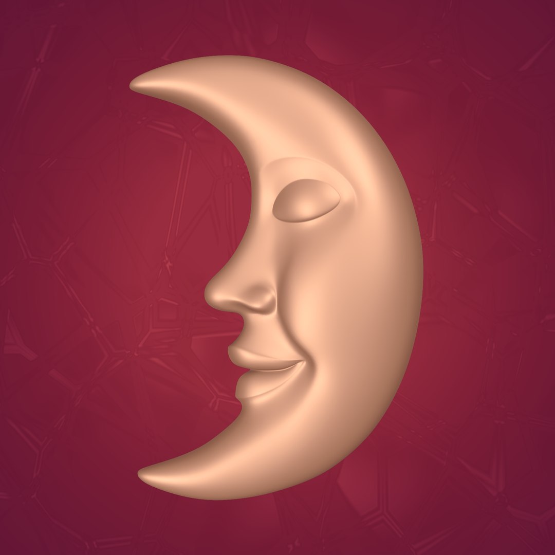 Moon Face -- Ready For Printing 3D Model - TurboSquid 2070758