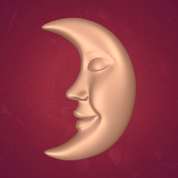 modelo 3d Moon Face -- Ready for 3D Printing - TurboSquid 2070758