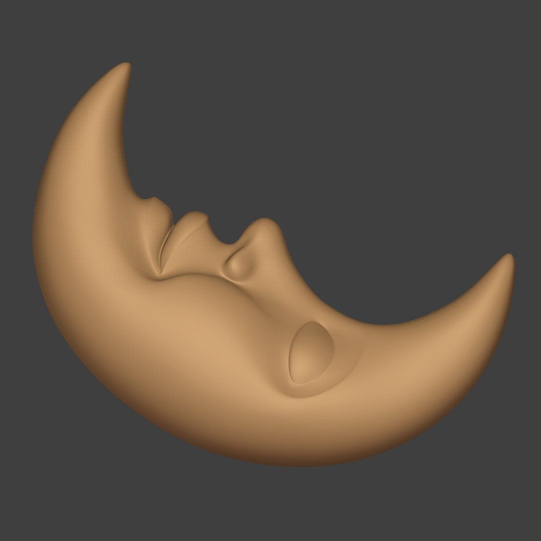 Moon Face -- Ready For Printing 3D Model - TurboSquid 2070758