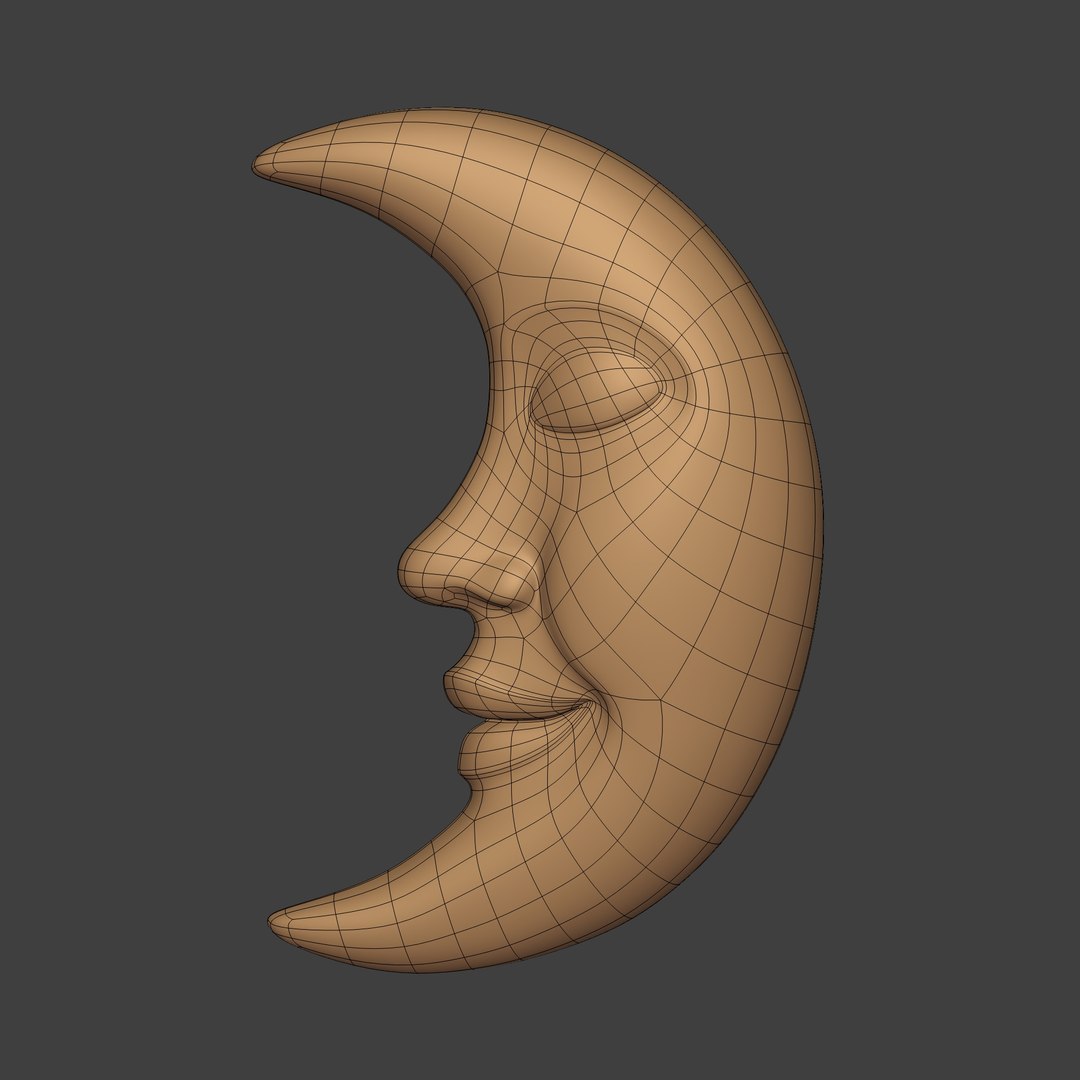 Moon Face -- Ready For Printing 3D Model - TurboSquid 2070758