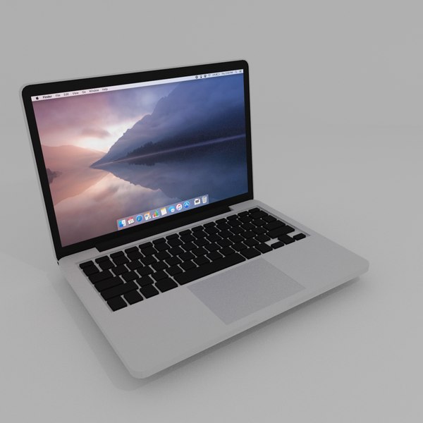 basic laptop 3d model
