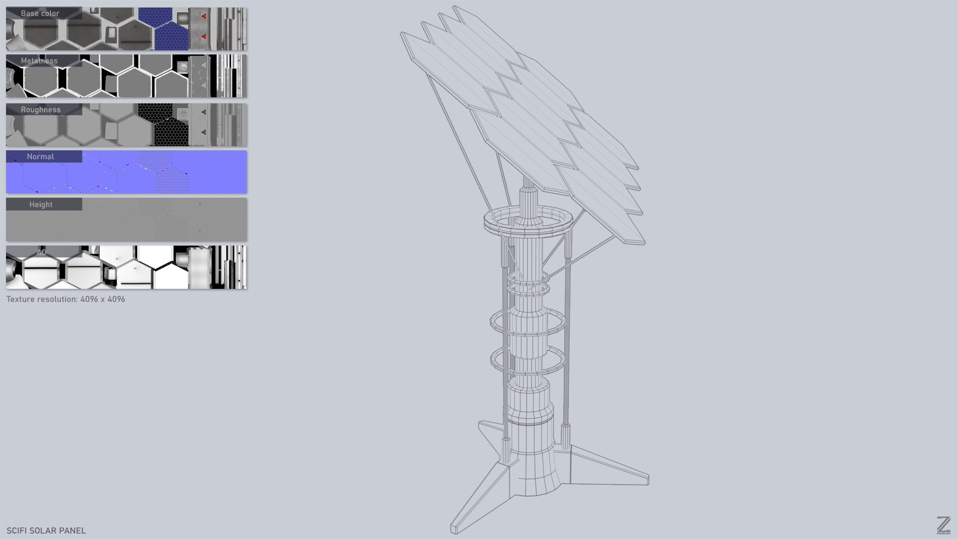 Scifi Solar Panel Collection 3D Model - TurboSquid 2221618
