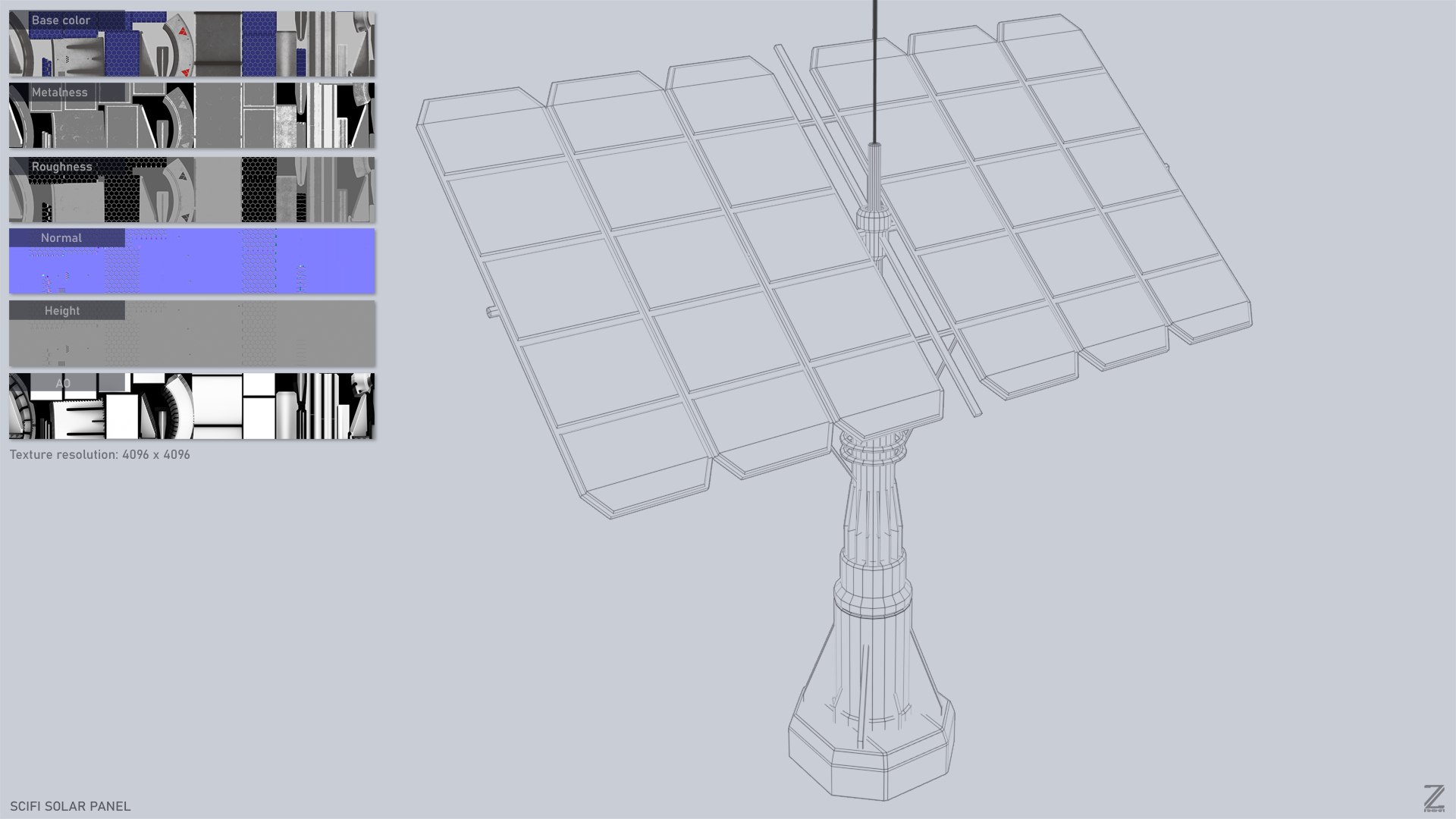 Scifi Solar Panel Collection 3D Model - TurboSquid 2221618