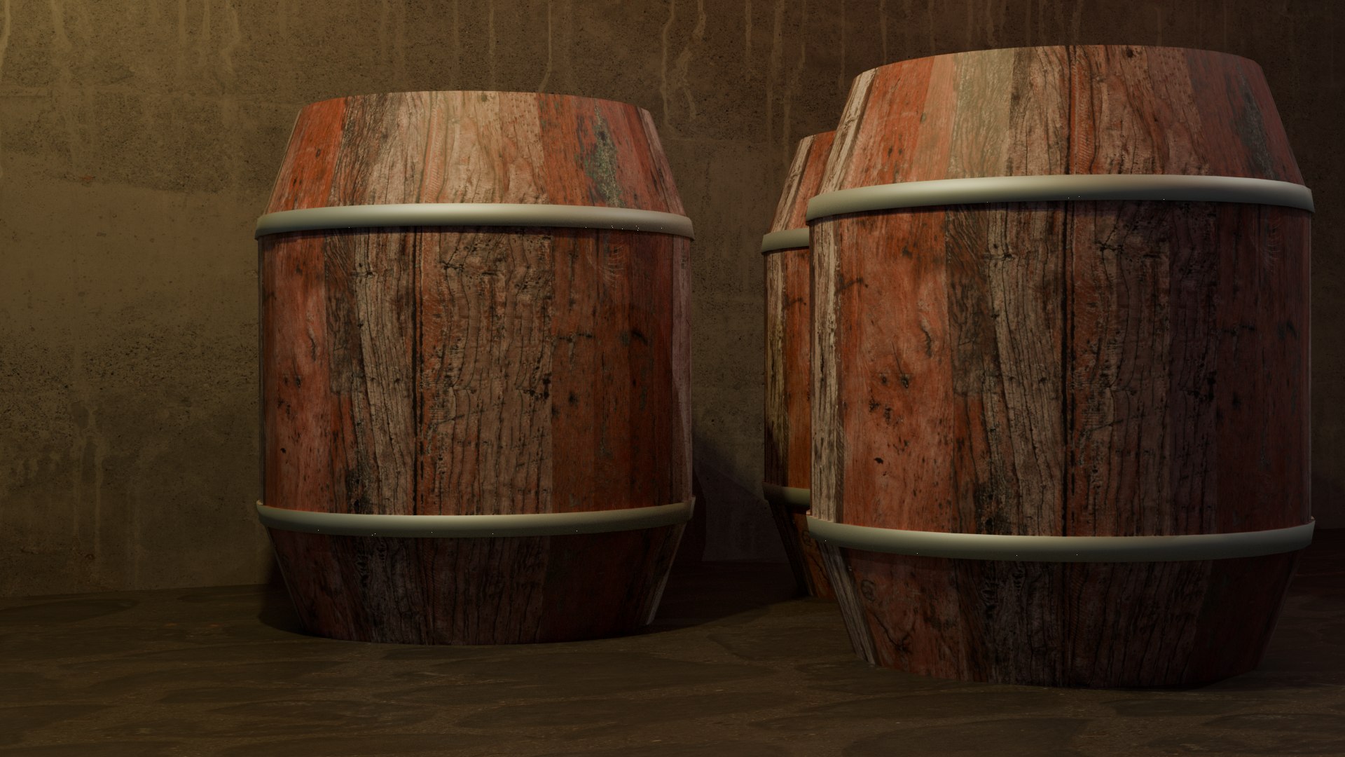 3d Barrels 3D Model - TurboSquid 2242984