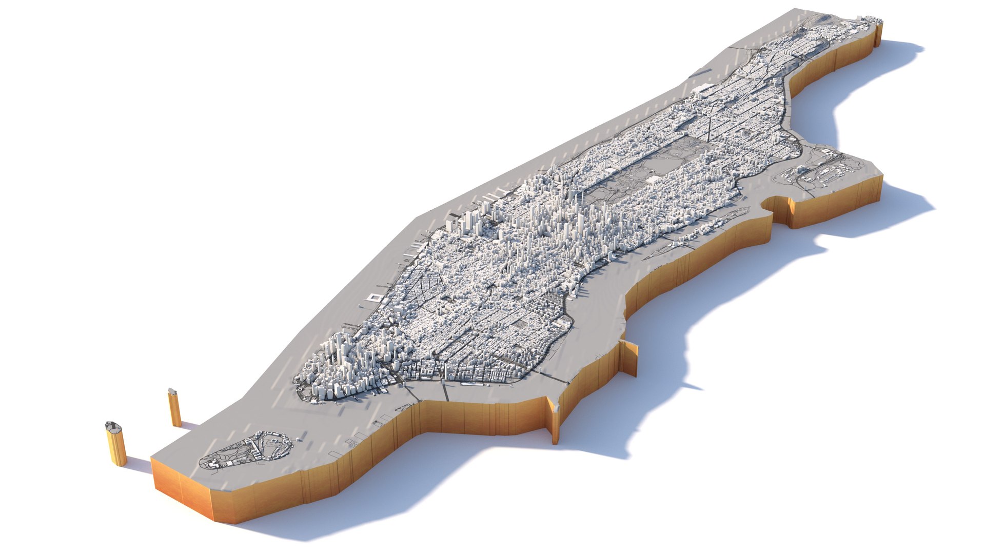Manhattan Terrain City Model - TurboSquid 2427518