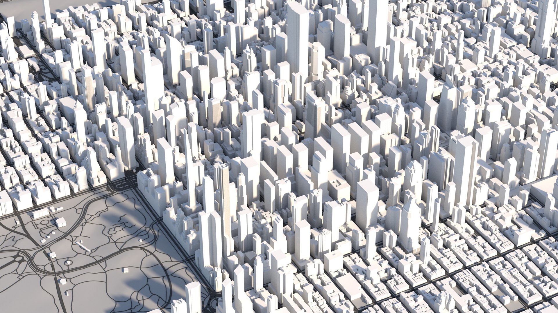 Manhattan Terrain City Model - TurboSquid 2427518