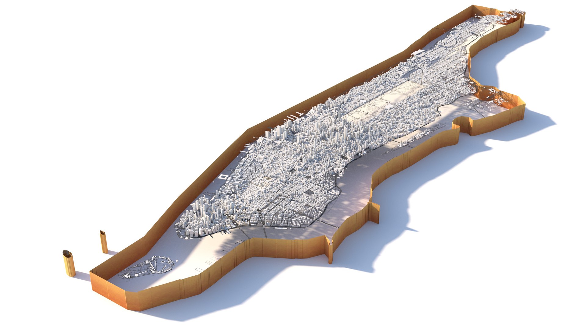 Manhattan Terrain City Model - TurboSquid 2427518