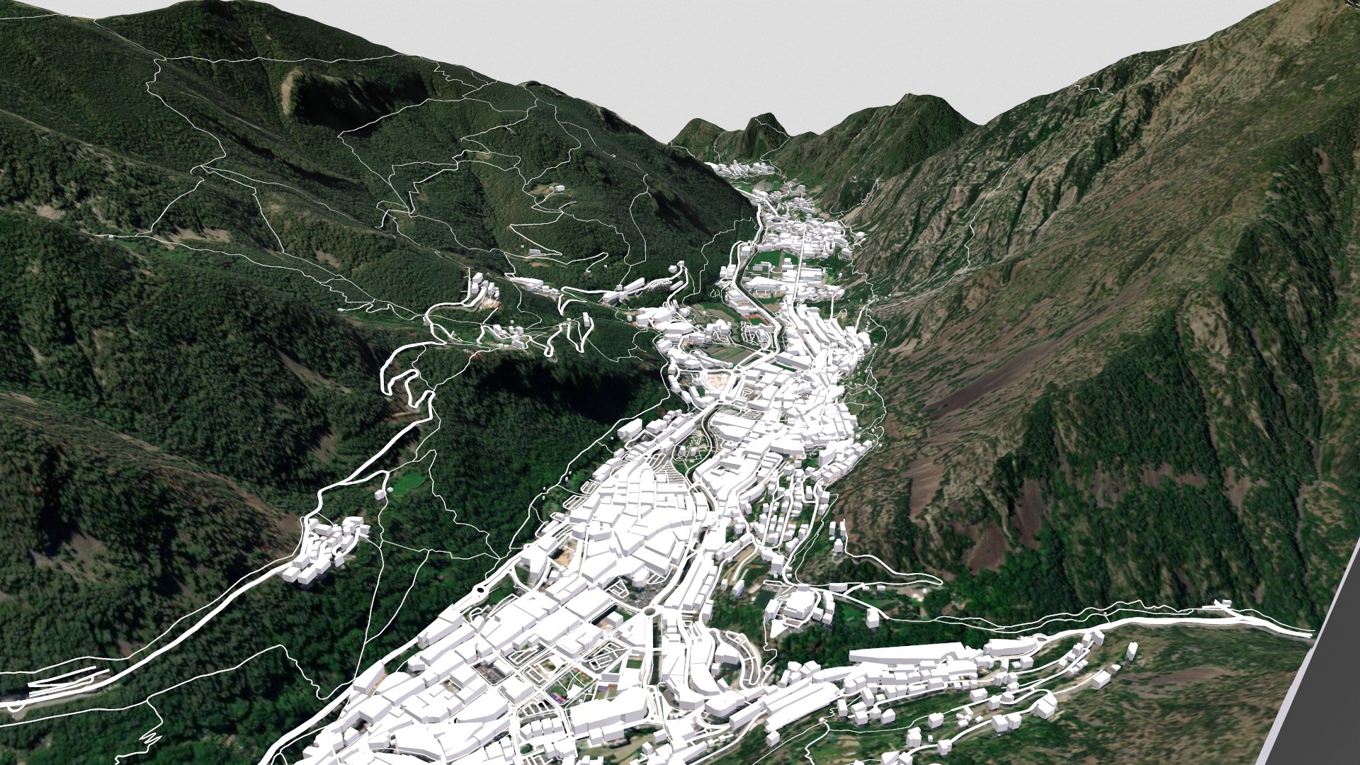 Cityscape of Ordino in Andorra 3D model - TurboSquid 2175985