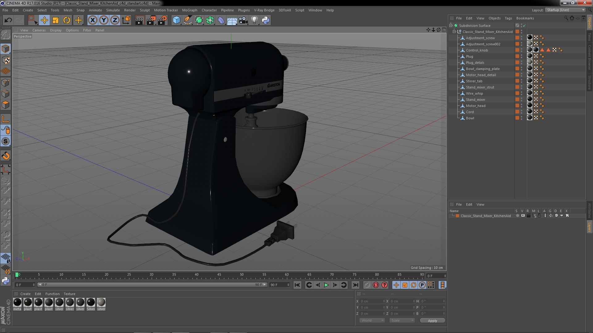 3D model Classic Stand Mixer KitchenAid - TurboSquid 2146505