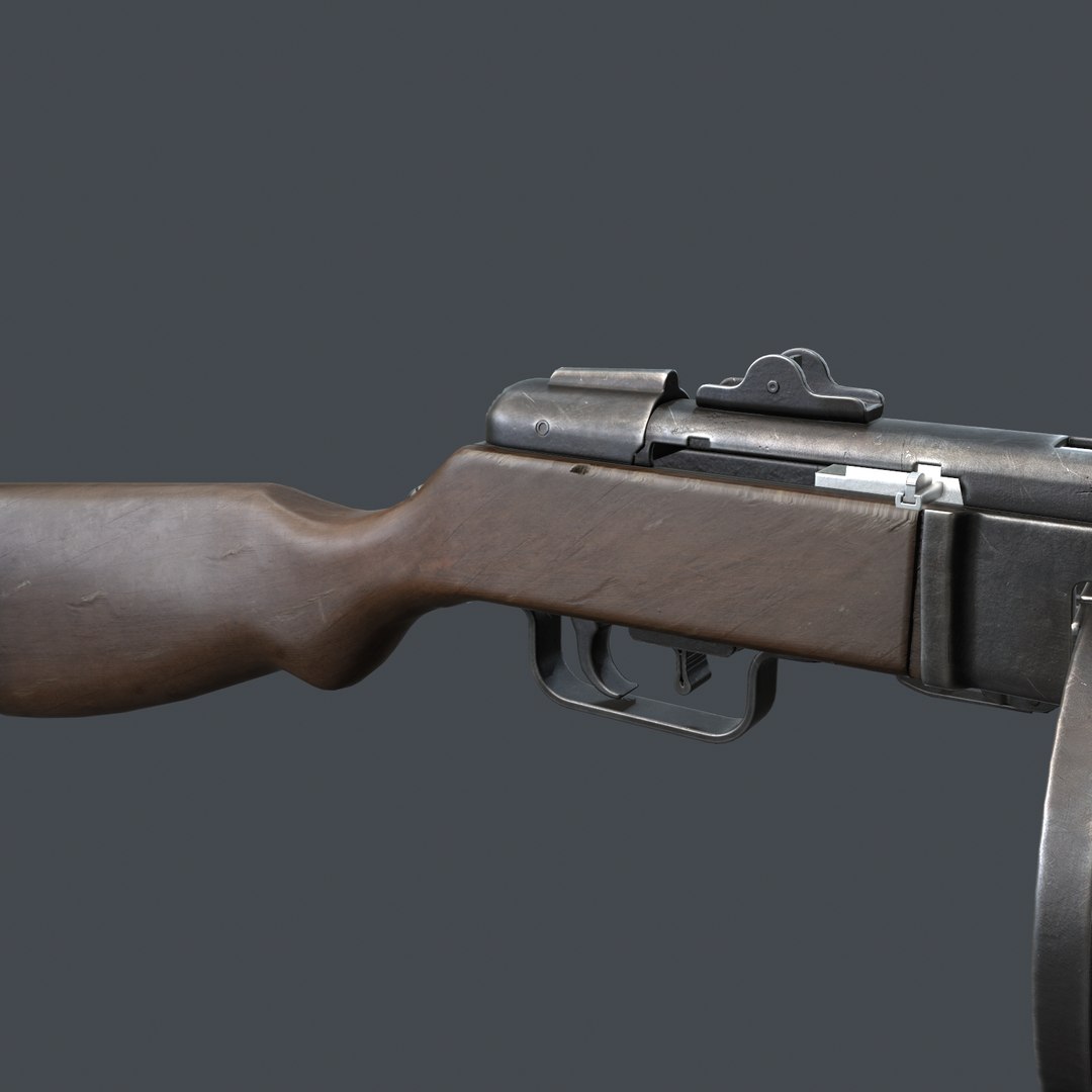 Ppsh-41 Weapon Ready 3d Max