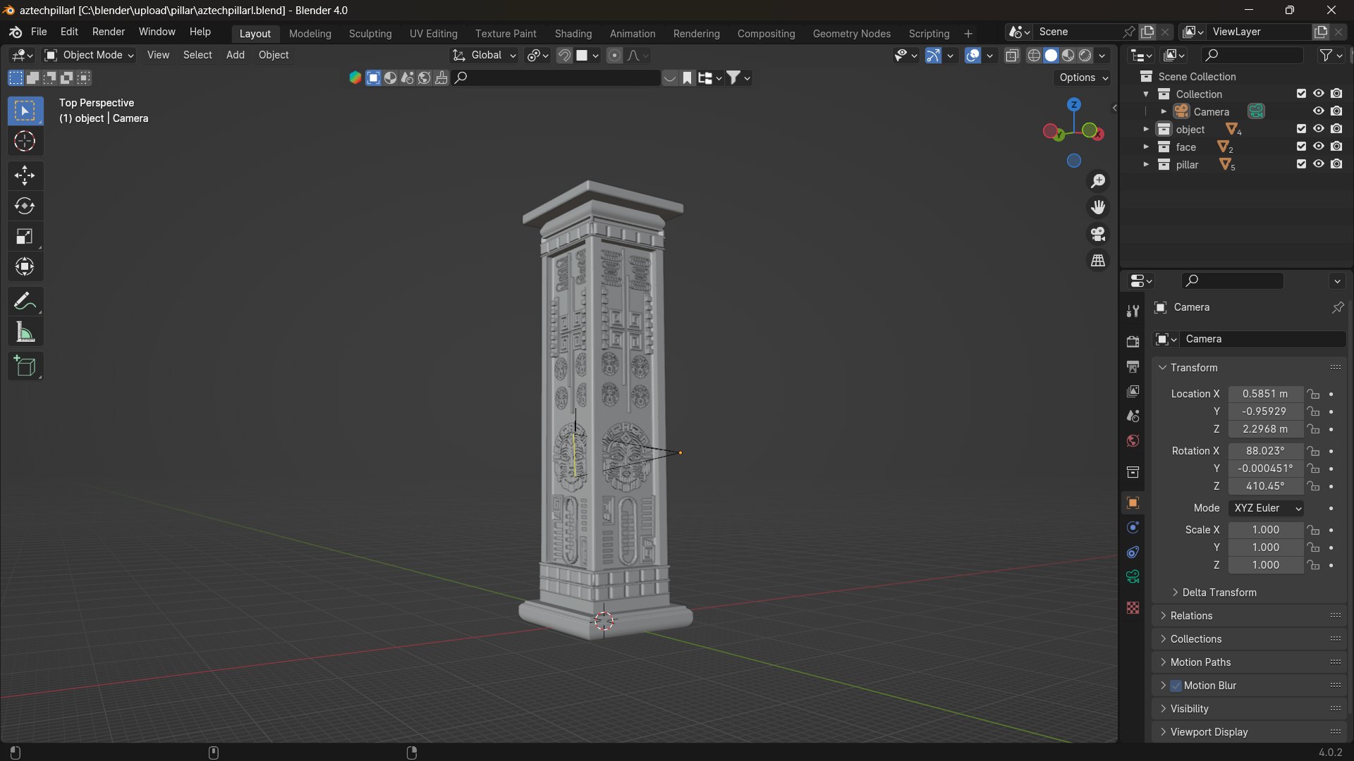 Pillar 3D - TurboSquid 2205174