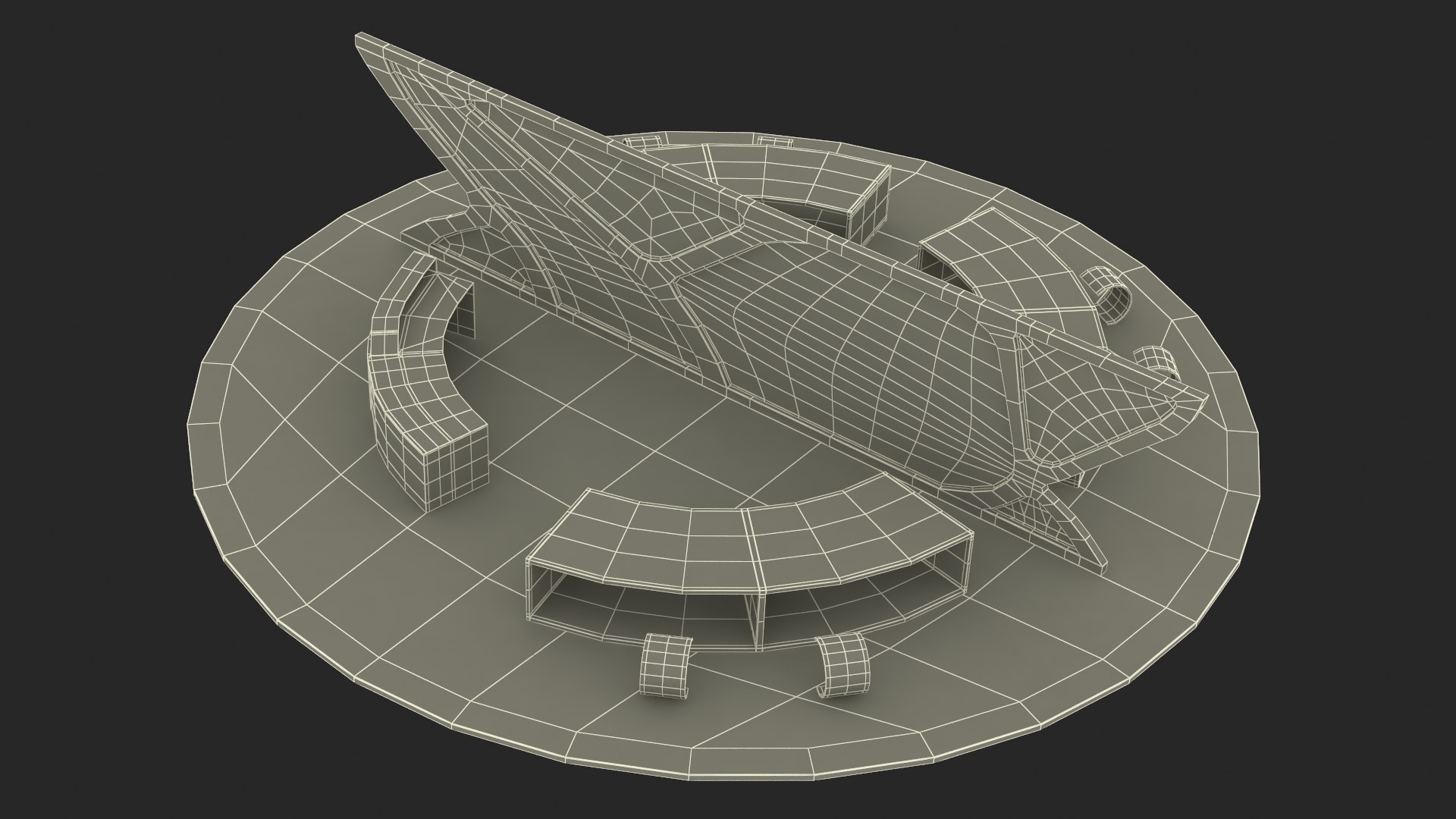 3D Futuristic Room Interior With Furniture Model - TurboSquid 2321042