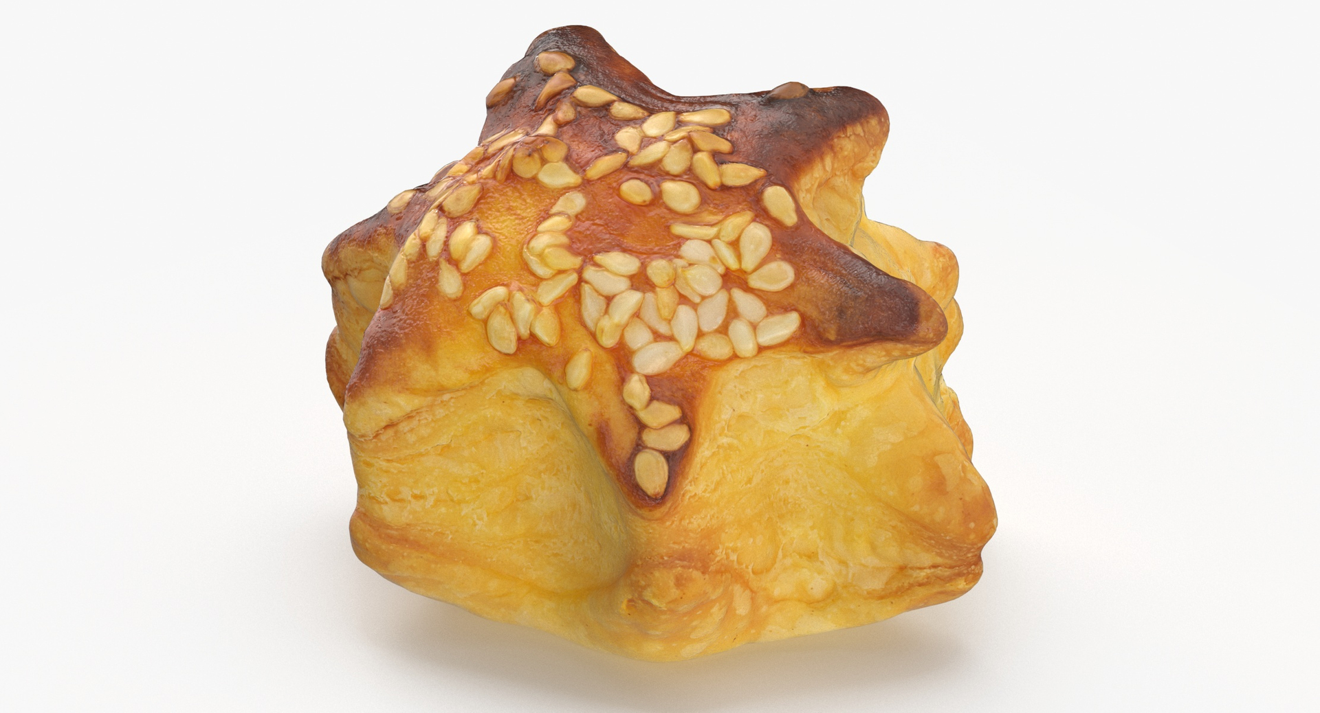 Puff Pastry Star With Sesame 01 3D Model - TurboSquid 2066559