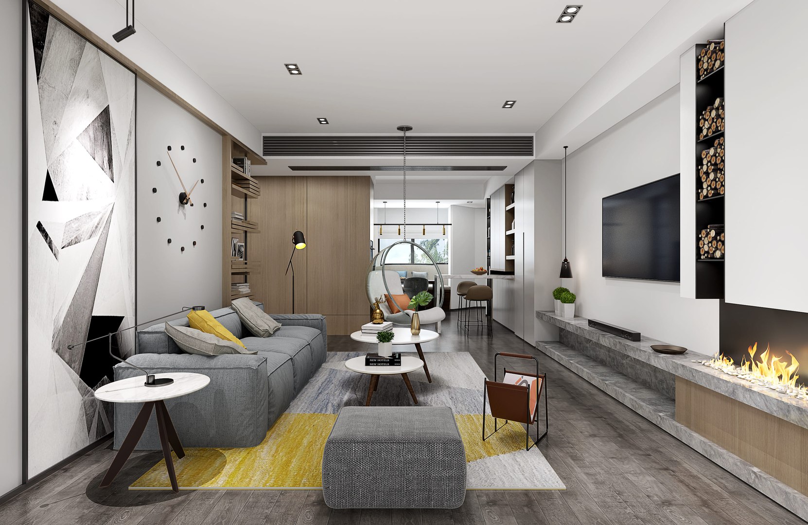 Collection of Modern living room - full furniture 123D模型 - TurboSquid ...