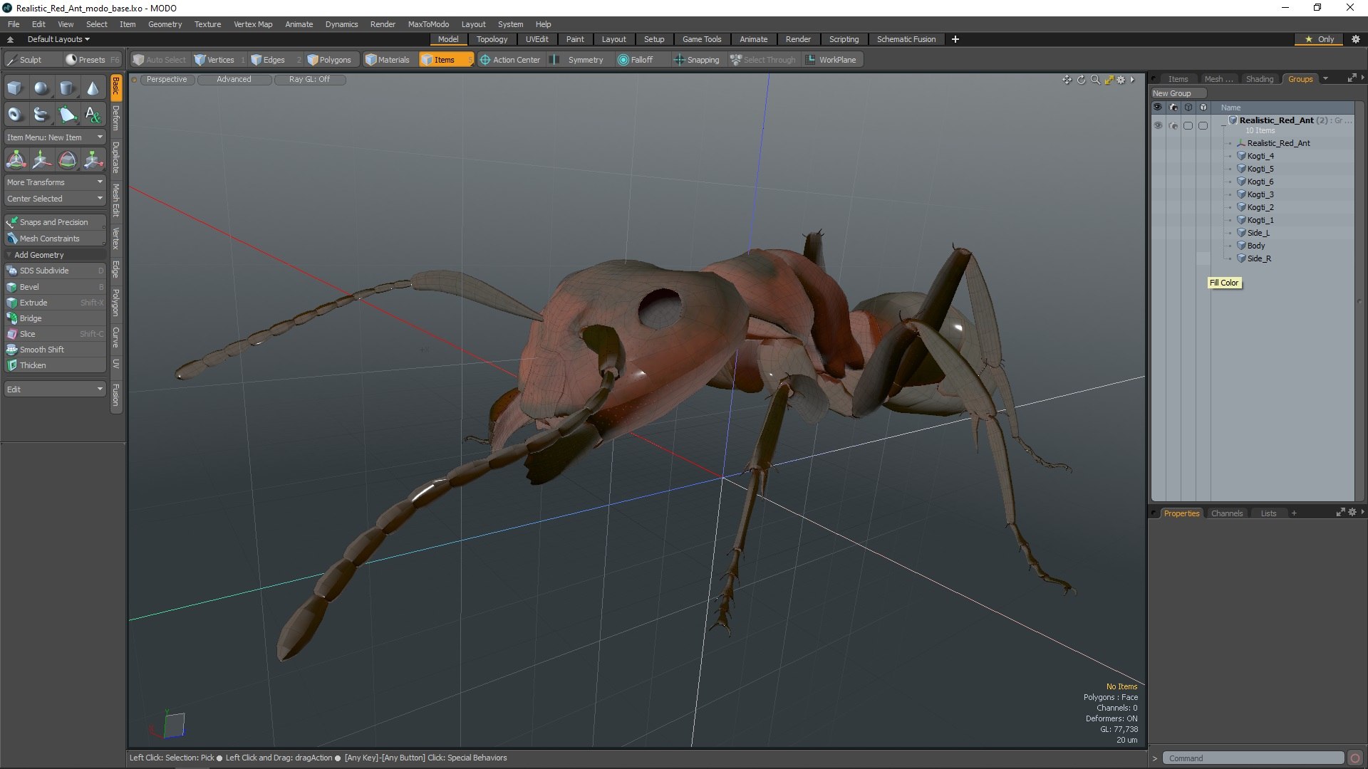 Realistic Red Ant 3D Model - TurboSquid 2329686