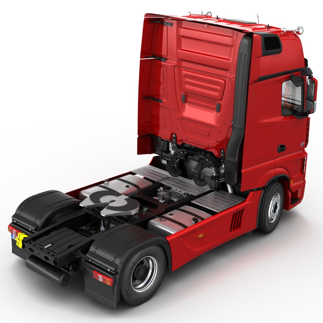 3d mercedes-benz actros tank trailer model