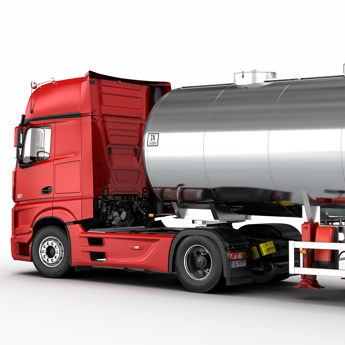 3d mercedes-benz actros tank trailer model