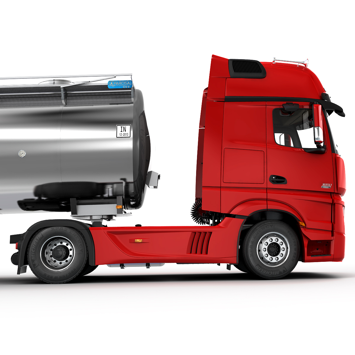 3d mercedes-benz actros tank trailer model