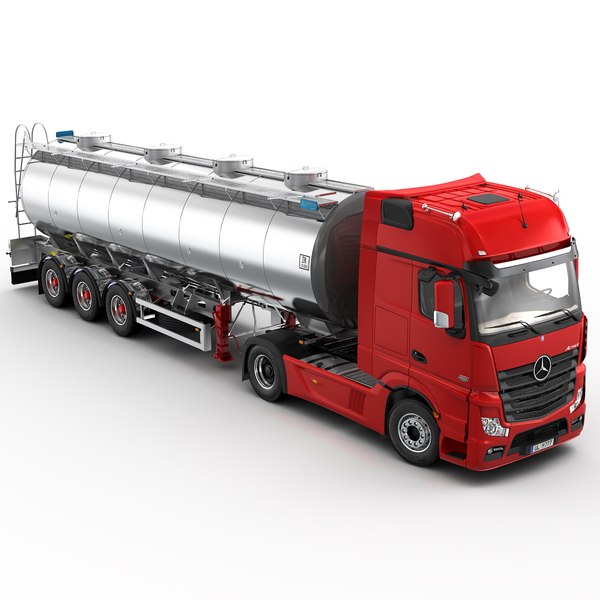 3d mercedes-benz actros tank trailer model