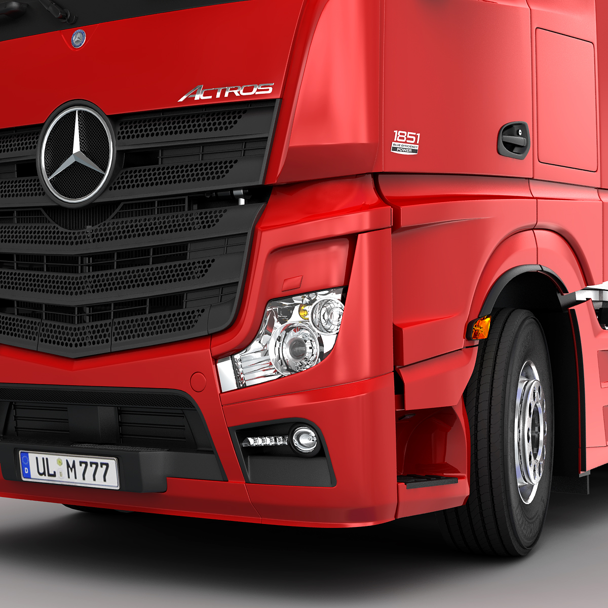 3d mercedes-benz actros tank trailer model