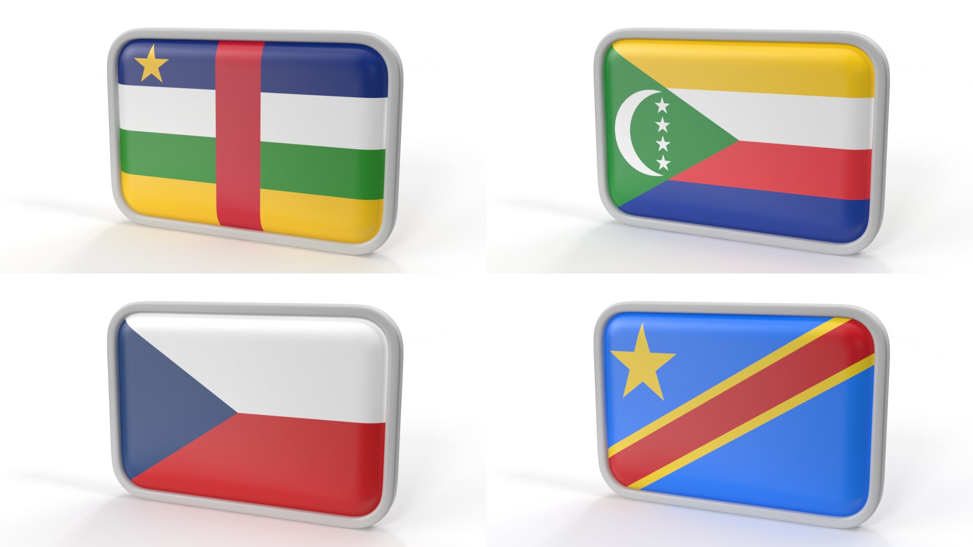 Worlds Flags Icons 3D Model - TurboSquid 2099991