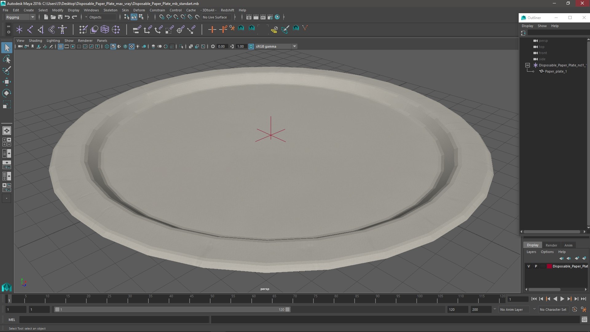 3D Model Disposable Paper Plate - TurboSquid 2208714