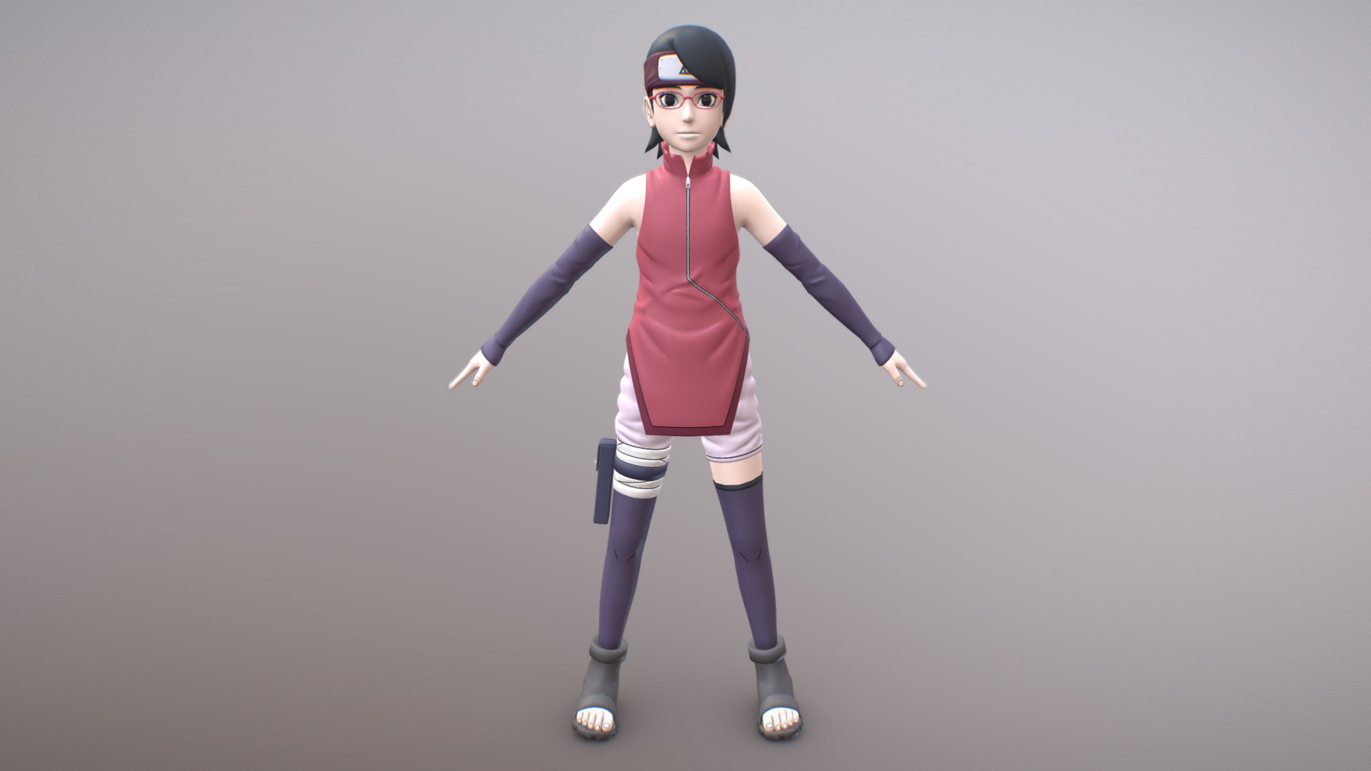 3D Sarada Uchiha - Naruto Character Model - TurboSquid 2246562