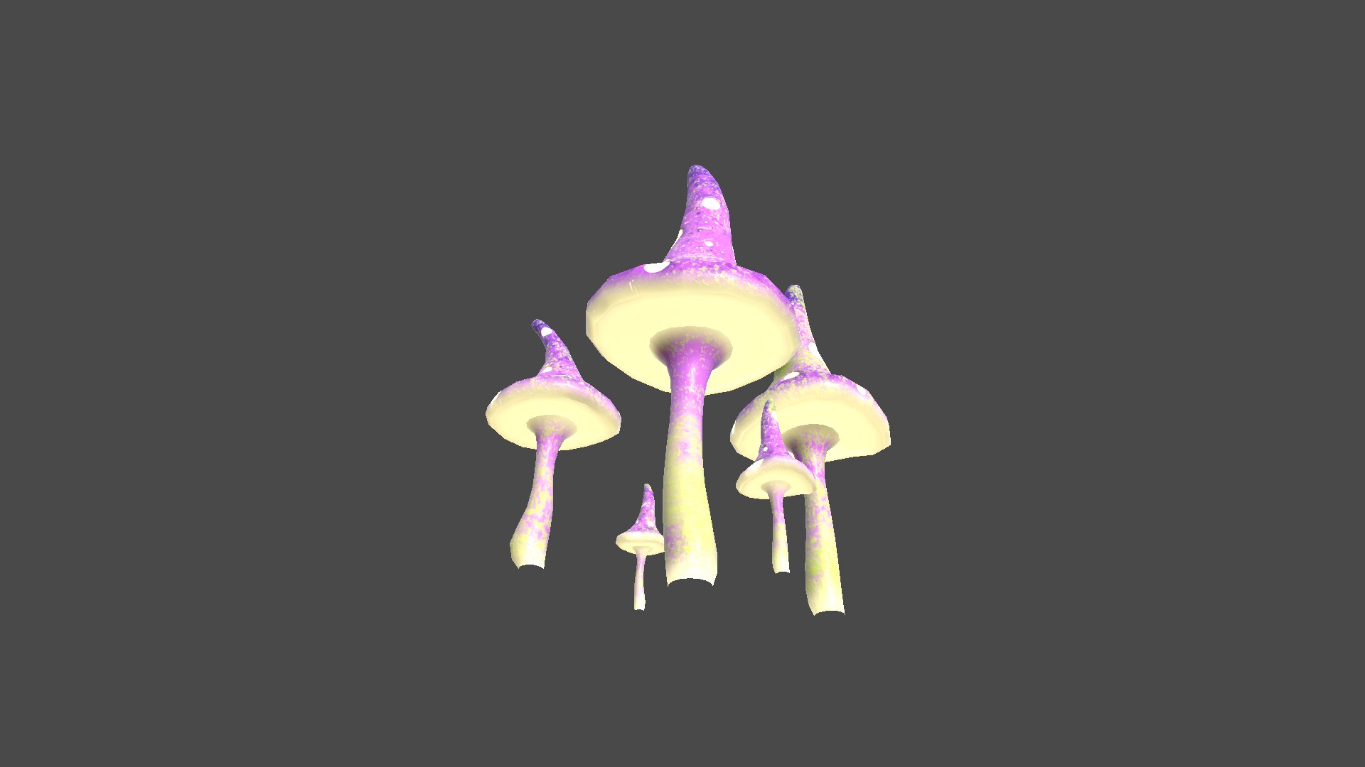 Fantasy Mushroom G08 Purple Yellow - Scene Backdrop Design 3D Model ...