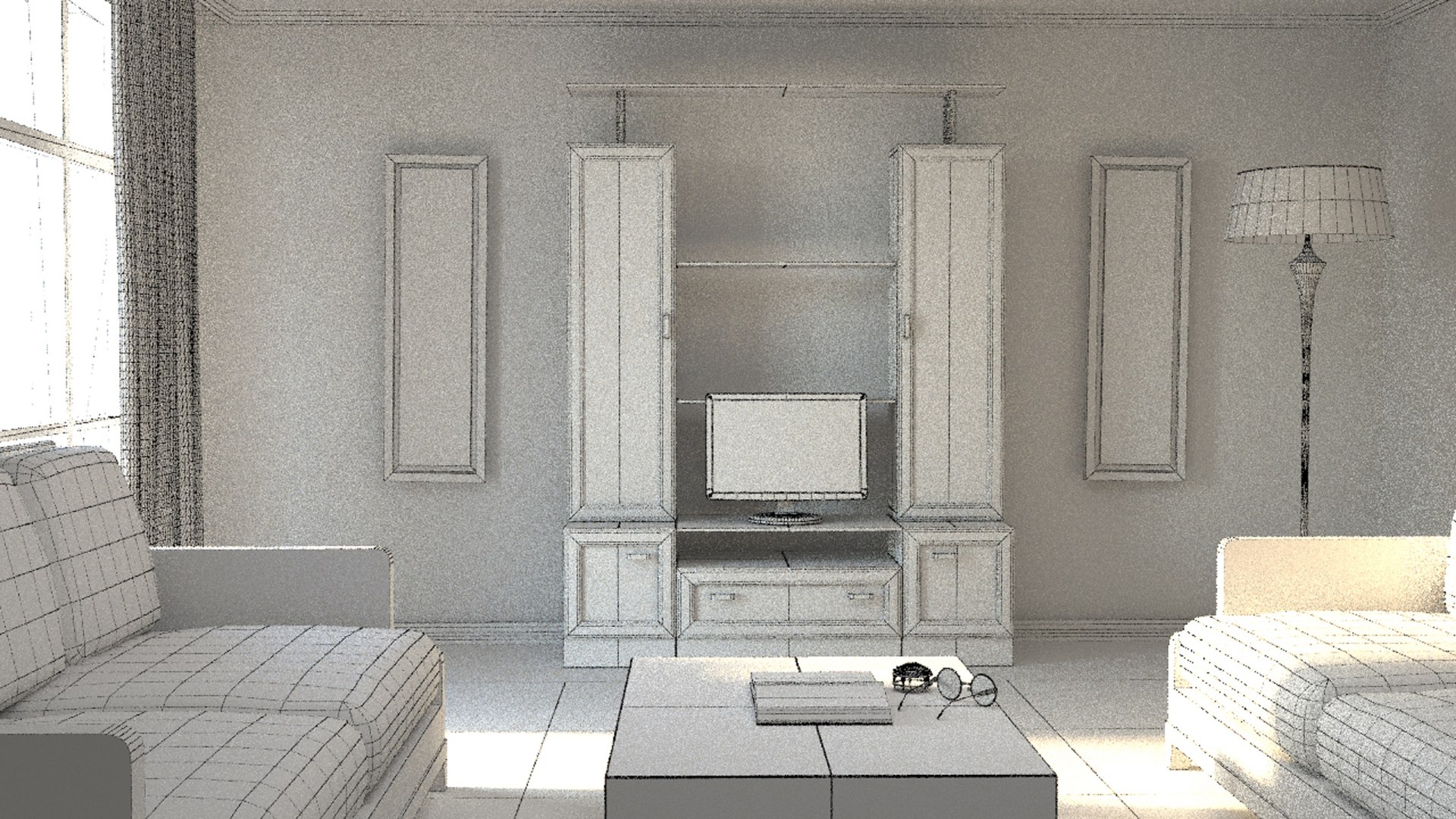 3D Studio Scene With Vintage Interior - TurboSquid 1820742