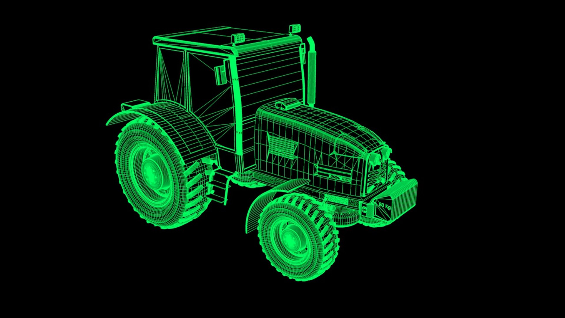 3d Farm Tractor Model