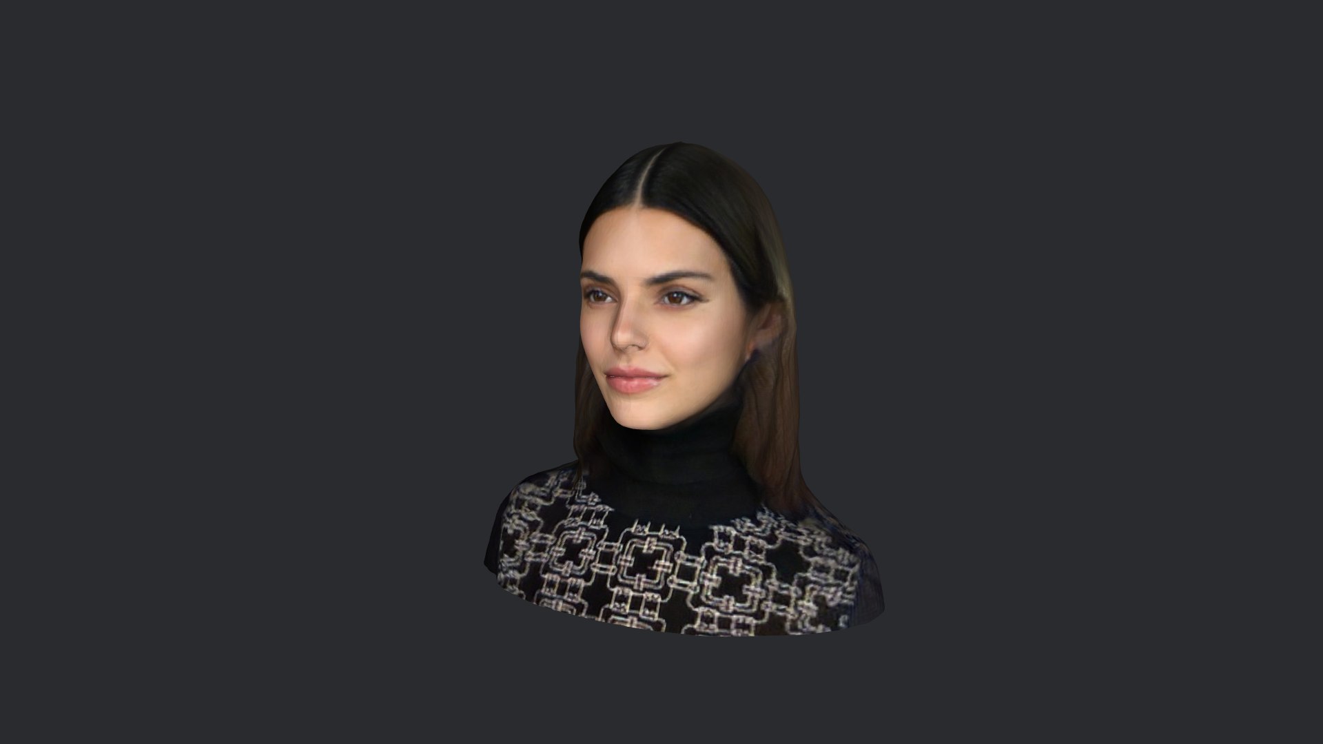 3D Kendall Jenner- Realistic Bust Head Ready 3d Model - TurboSquid 2235197