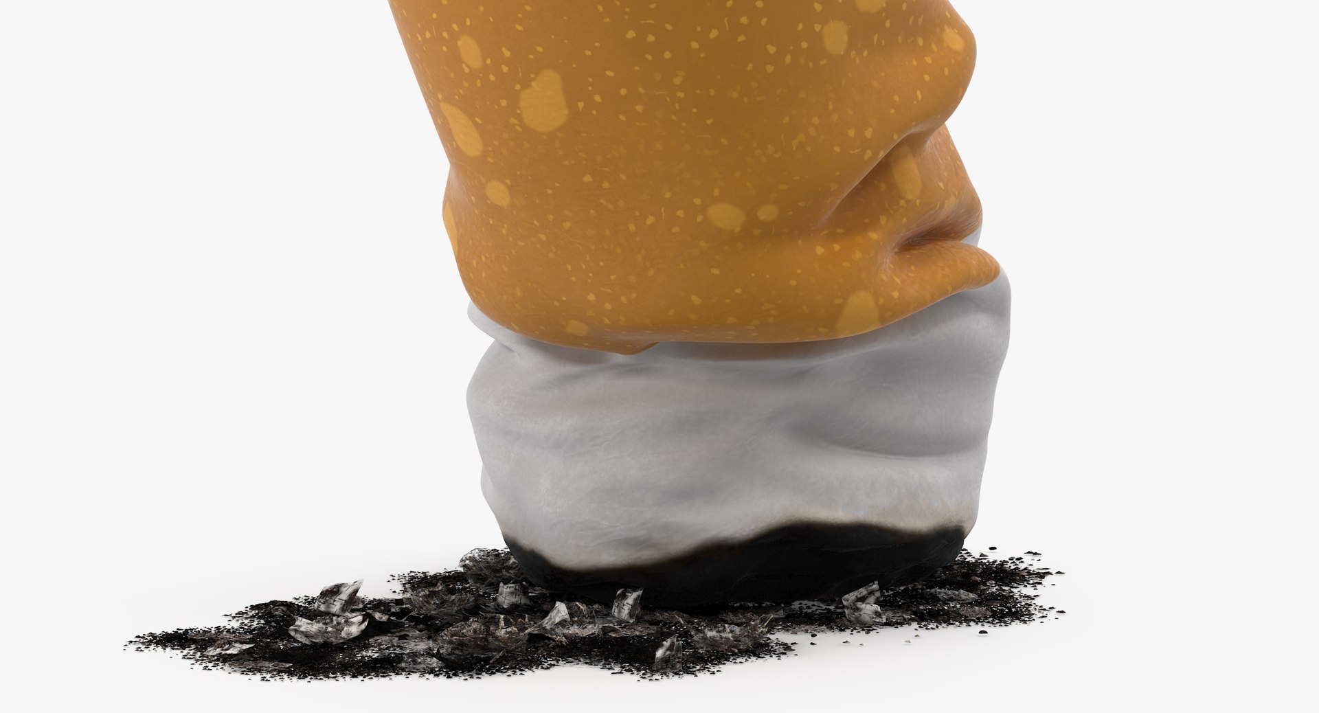 3d Snuffed Cigarette