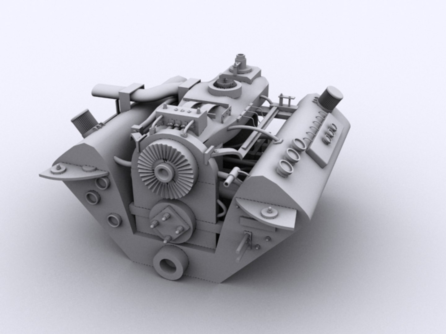 3d Max Engine Vehicle