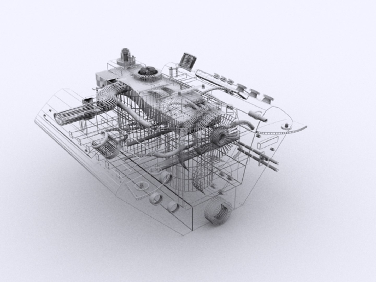 3d Max Engine Vehicle