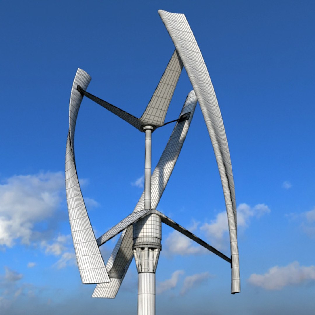3d vertical wind turbine model