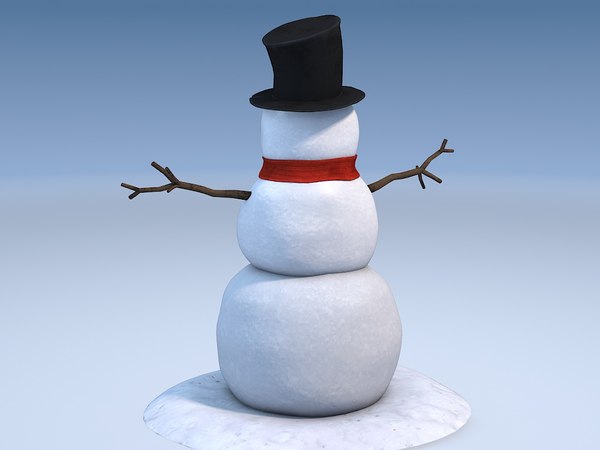 3ds man snowman snow