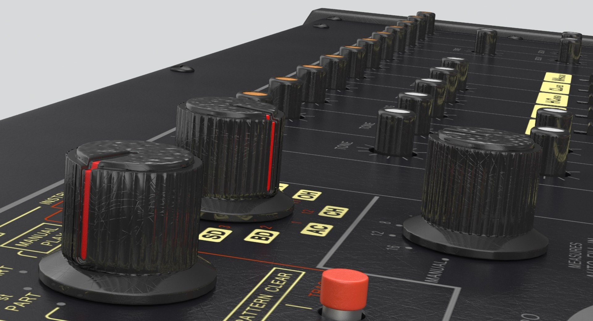 3d Vintage Synth 03 Model