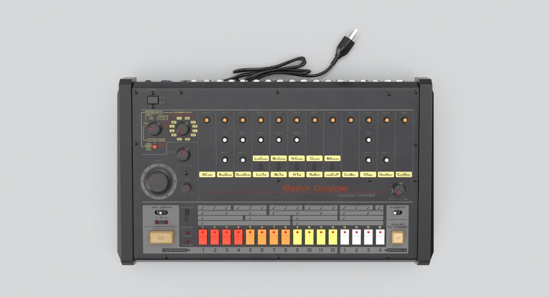 3d Vintage Synth 03 Model