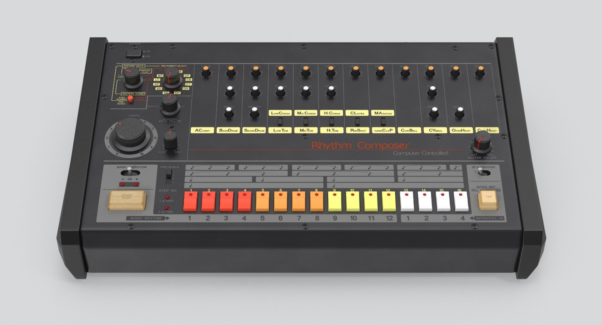 3d Vintage Synth 03 Model