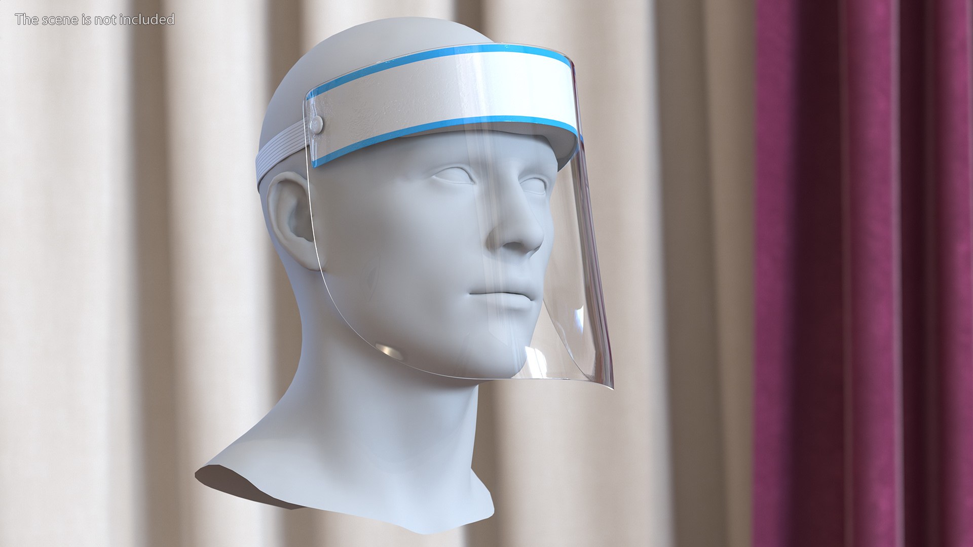 Clear Face Shield Visor 3D Model - TurboSquid 1832846