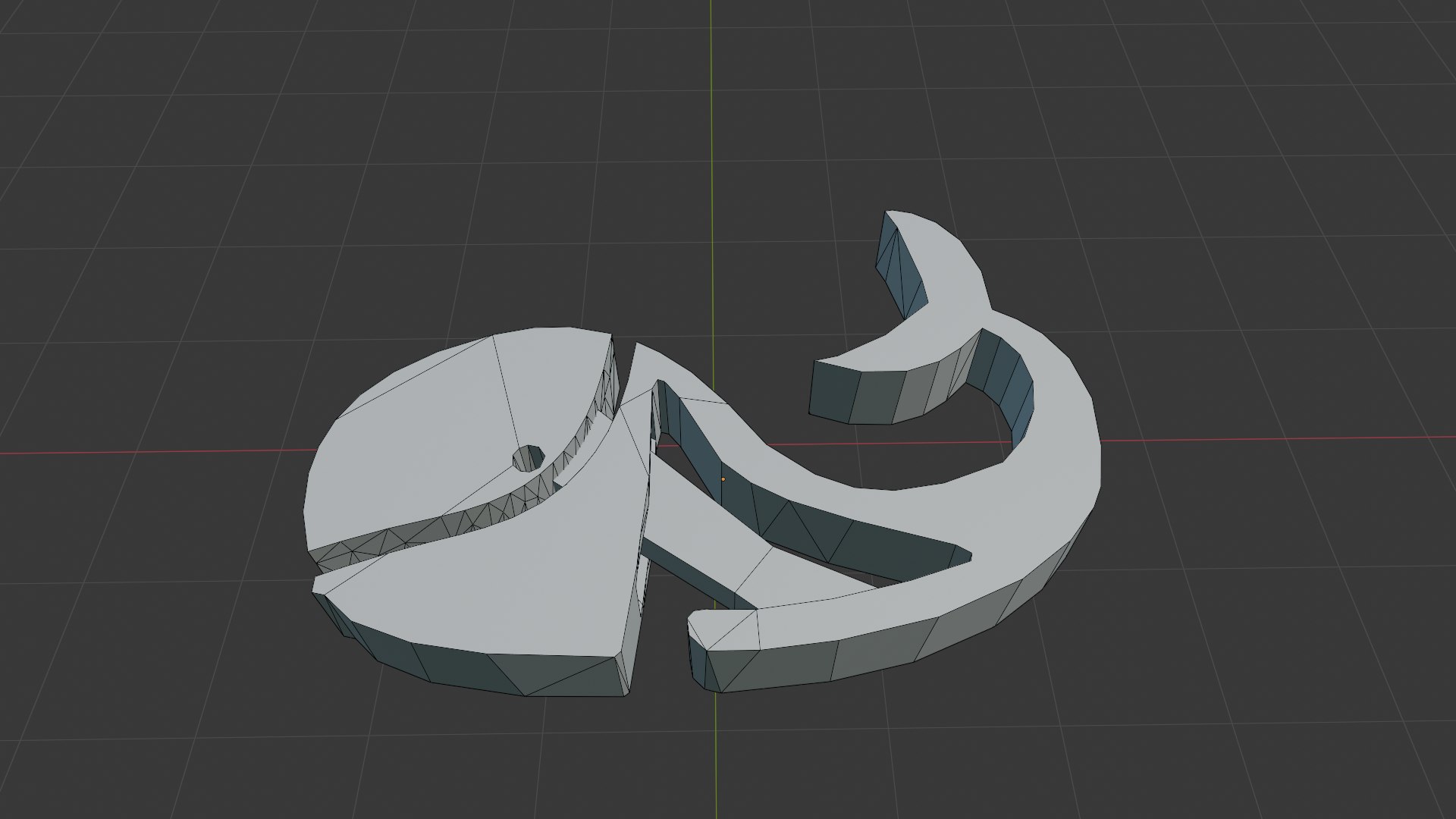 Whale-shaped Tongs Model - TurboSquid 2215653