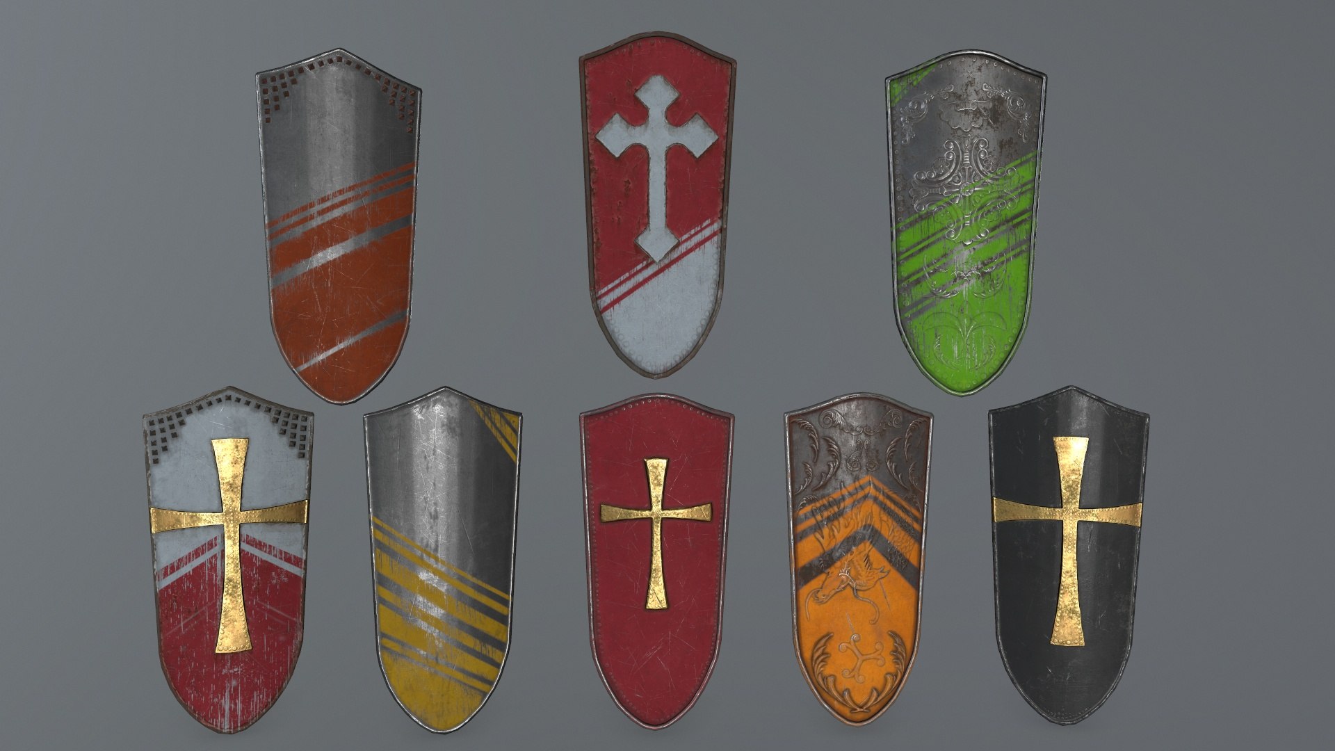3D shield model - TurboSquid 1576393