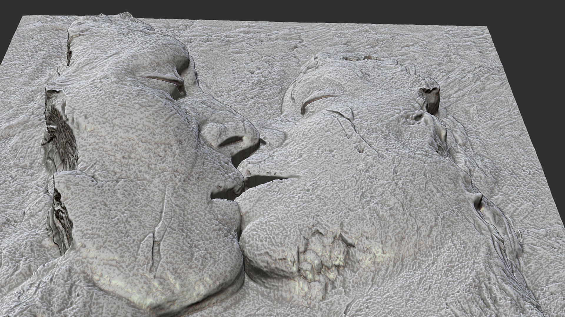 3D Kissing couple wall decor model - TurboSquid 2119260