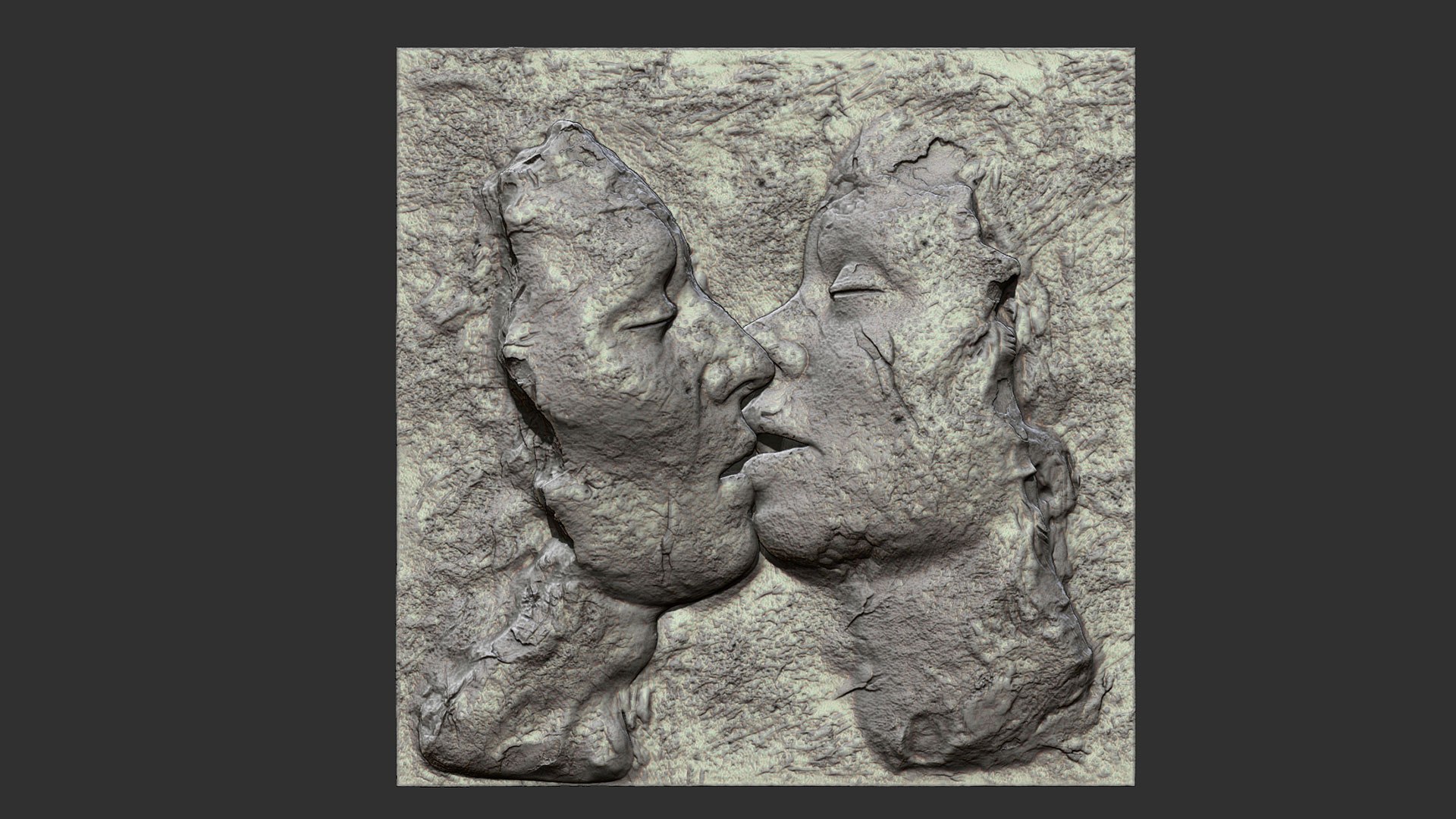 3D Kissing couple wall decor model - TurboSquid 2119260